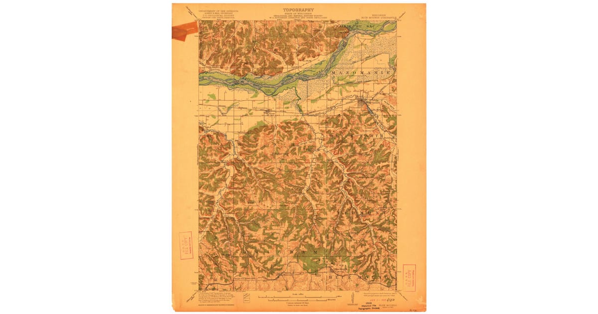 1922 Map of Blue Mounds, WI — High-Res | Pastmaps