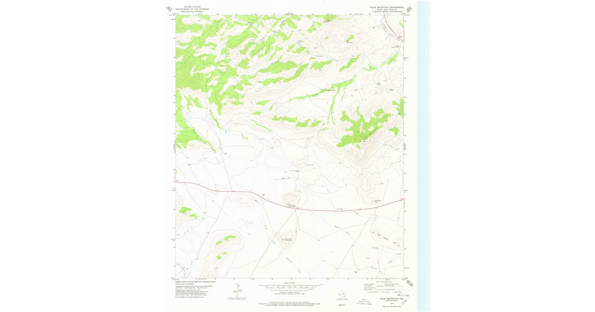 1978 Map of Blue Mountain, Jeff Davis County, TX — High-Res | Pastmaps