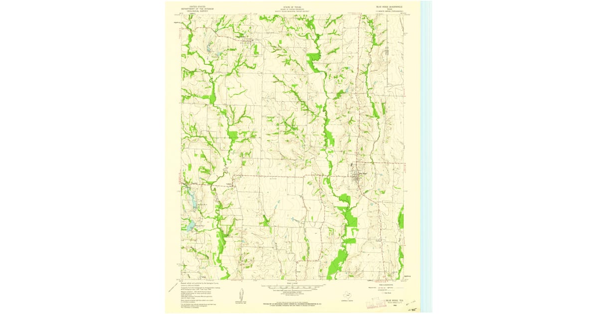 1960 Map of Blue Ridge, TX — High-Res | Pastmaps