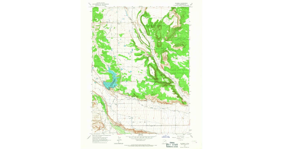 1965 Map of Bluebell, UT — High-Res | Pastmaps