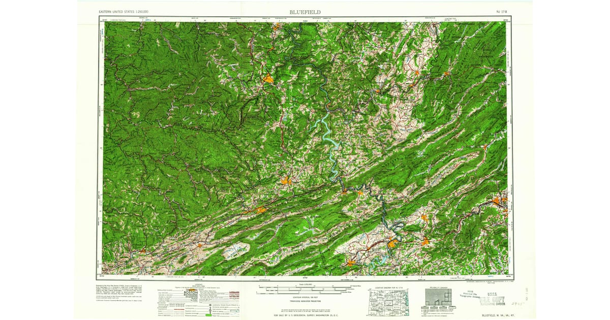 1960s Maps of Verner, WV | Pastmaps