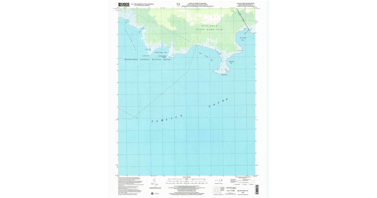 2002 Map of Bluff Point, Hyde County, NC — High-Res | Pastmaps