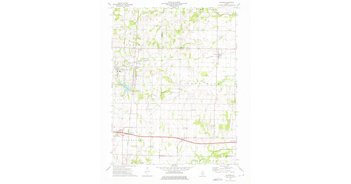 1973 Map of Bluford, IL — High-Res | Pastmaps