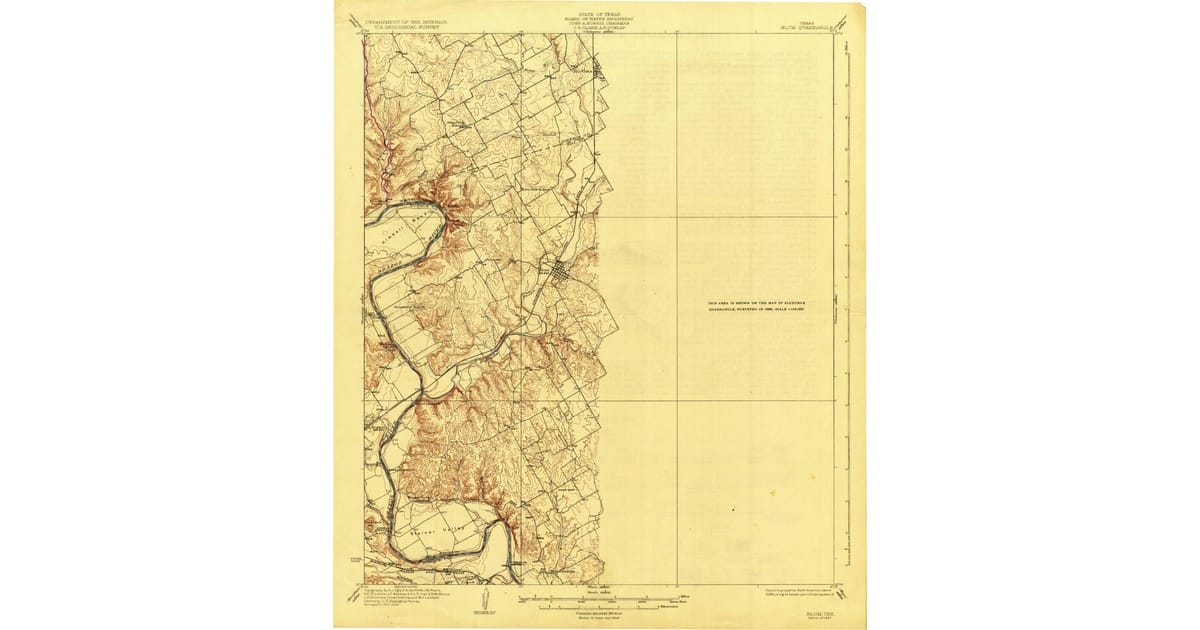 1927 Map of Blum, TX — High-Res, 1927 Print #2 | Pastmaps