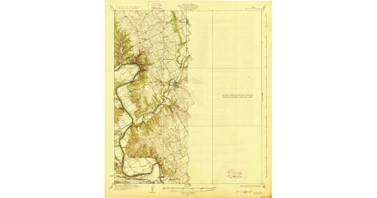 1927 Map of Blum, TX — High-Res | Pastmaps