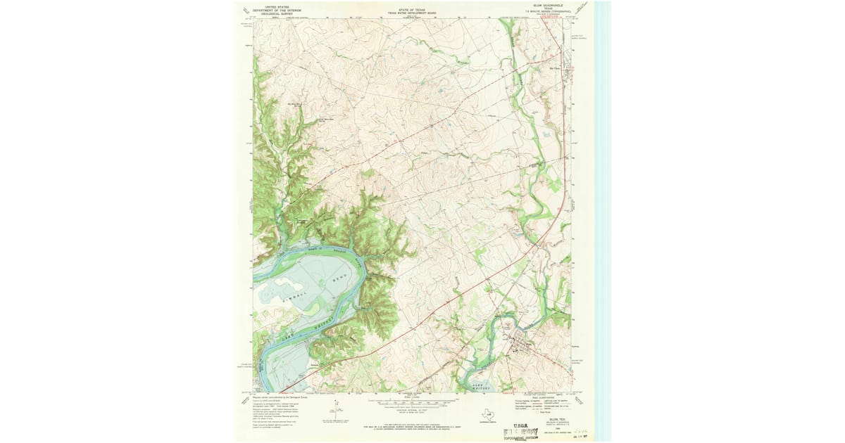 1968 Map of Blum, TX — High-Res | Pastmaps