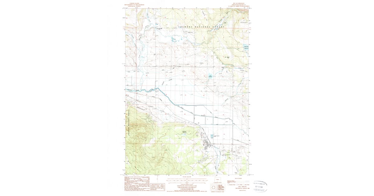 1988 Map of Bly, OR — High-Res | Pastmaps