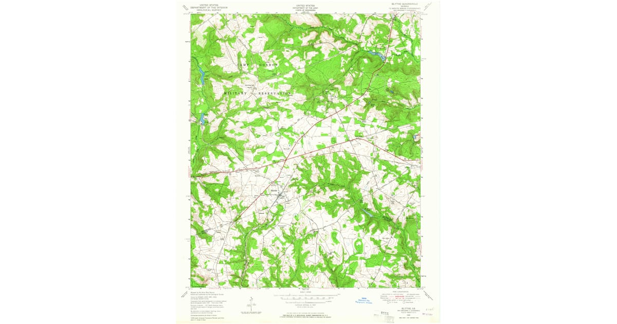 1948 Map of Blythe, GA — High-Res | Pastmaps