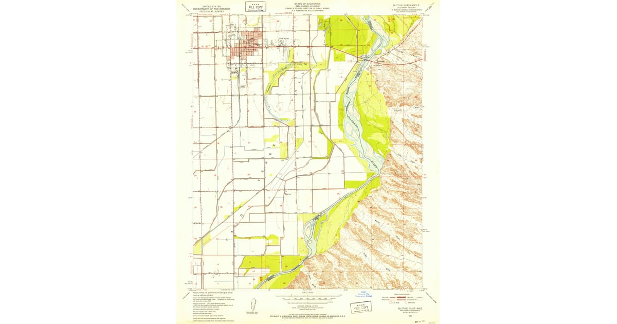 1951 Map of Blythe, CA — High-Res | Pastmaps