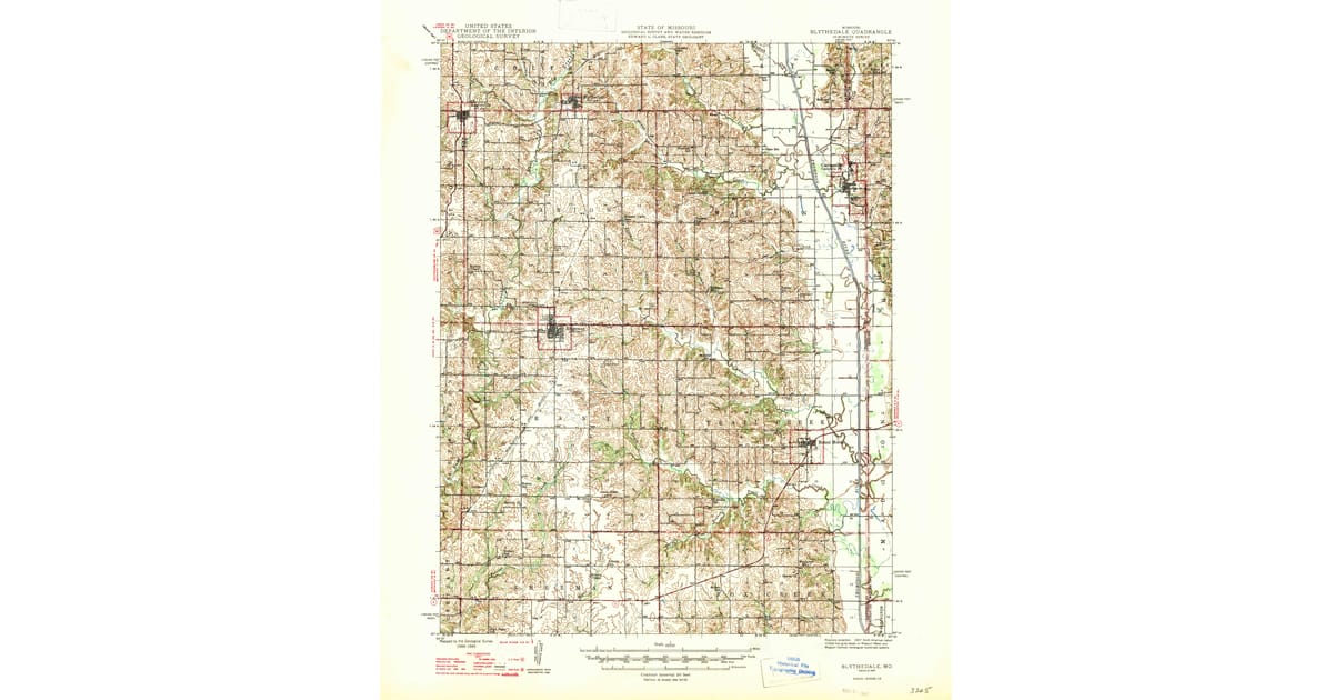 Old Maps of Ridgeway, MO for Academic Research | Pastmaps