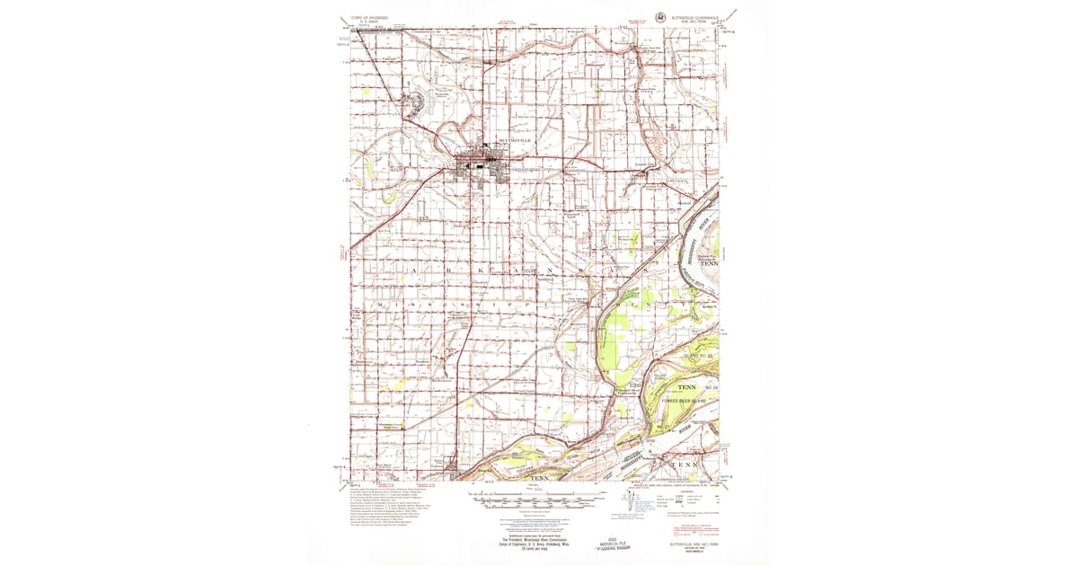 1950s Maps of Promised Land, AR | Pastmaps