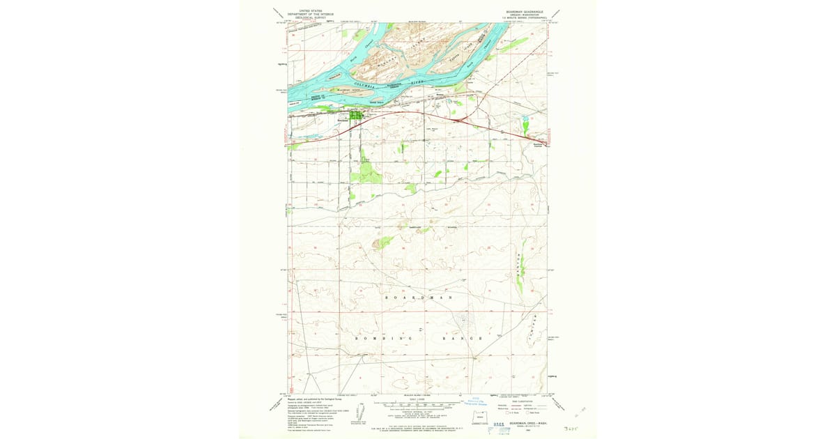 1960s Maps of Boardman, OR | Pastmaps