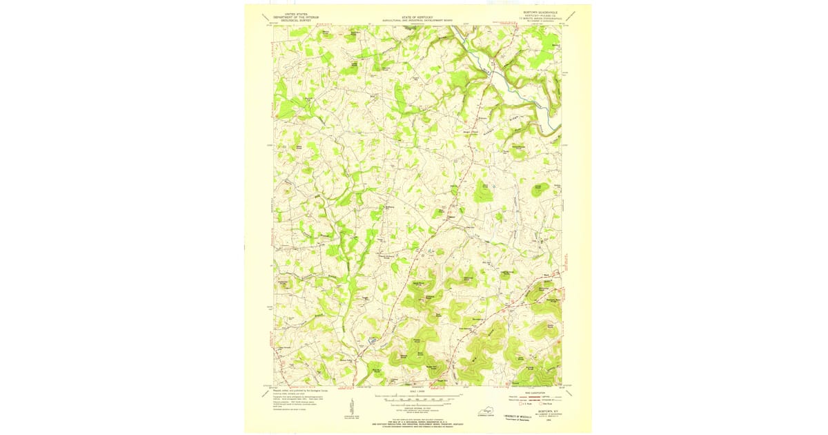 1954 Map of Bobtown, Pulaski County, KY — High-Res | Pastmaps