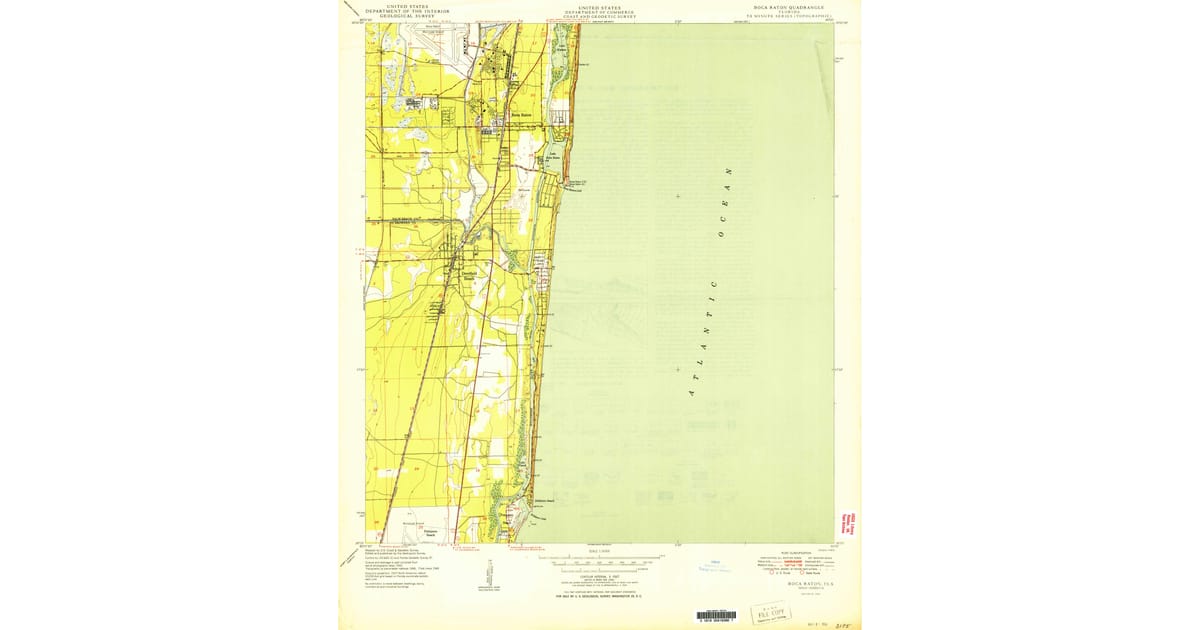 1950s Maps of Boca Raton, FL | Pastmaps