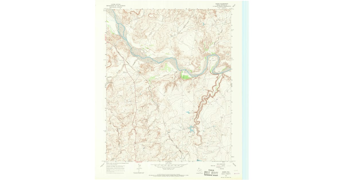 1966 Map of Boden, Potter County, TX — High-Res | Pastmaps