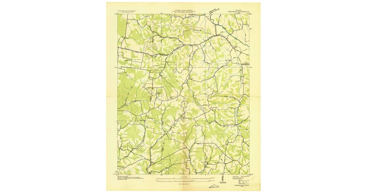 Old Historical Maps of Bodenham, TN | Pastmaps