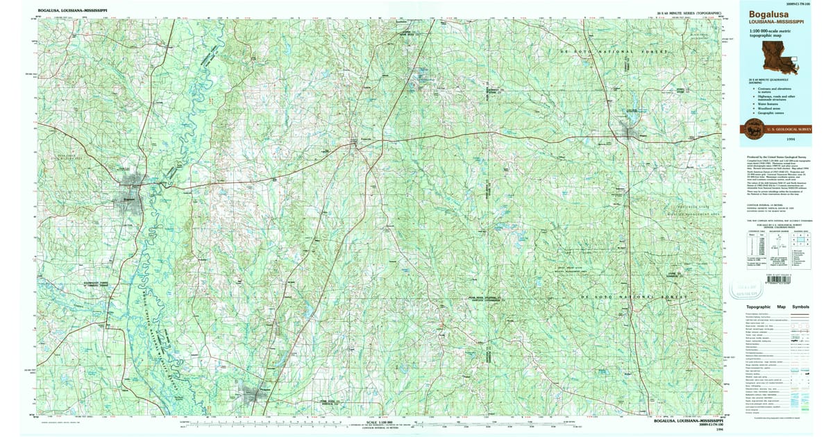 1990s Maps of Angie, LA | Pastmaps