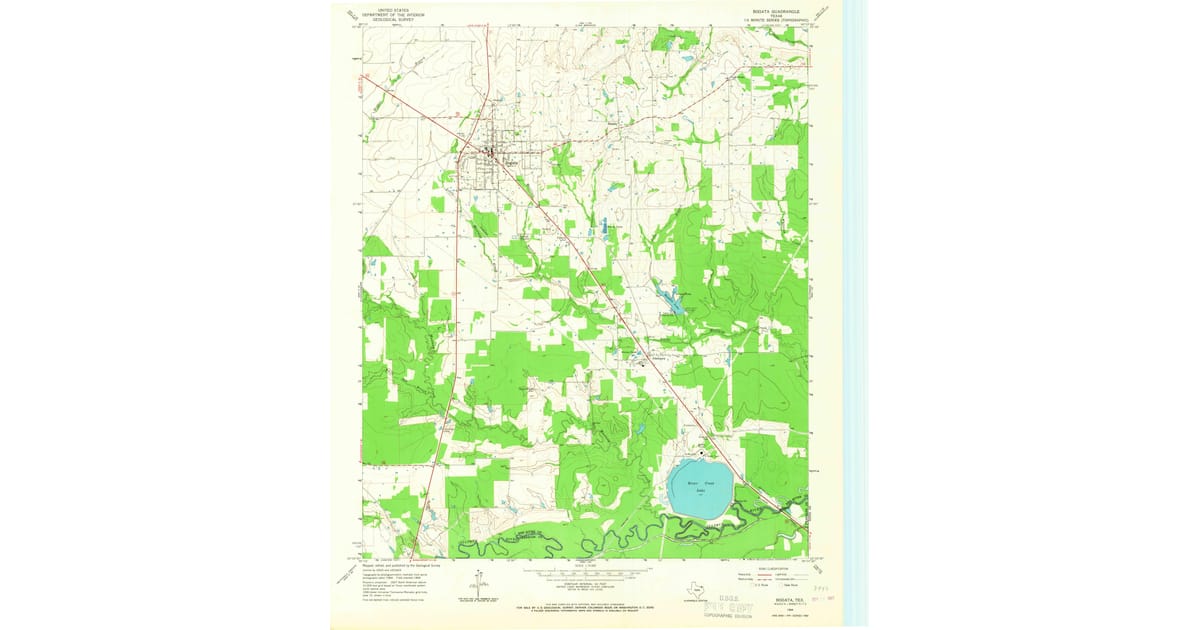 1964 Map of Bogata, TX — High-Res | Pastmaps