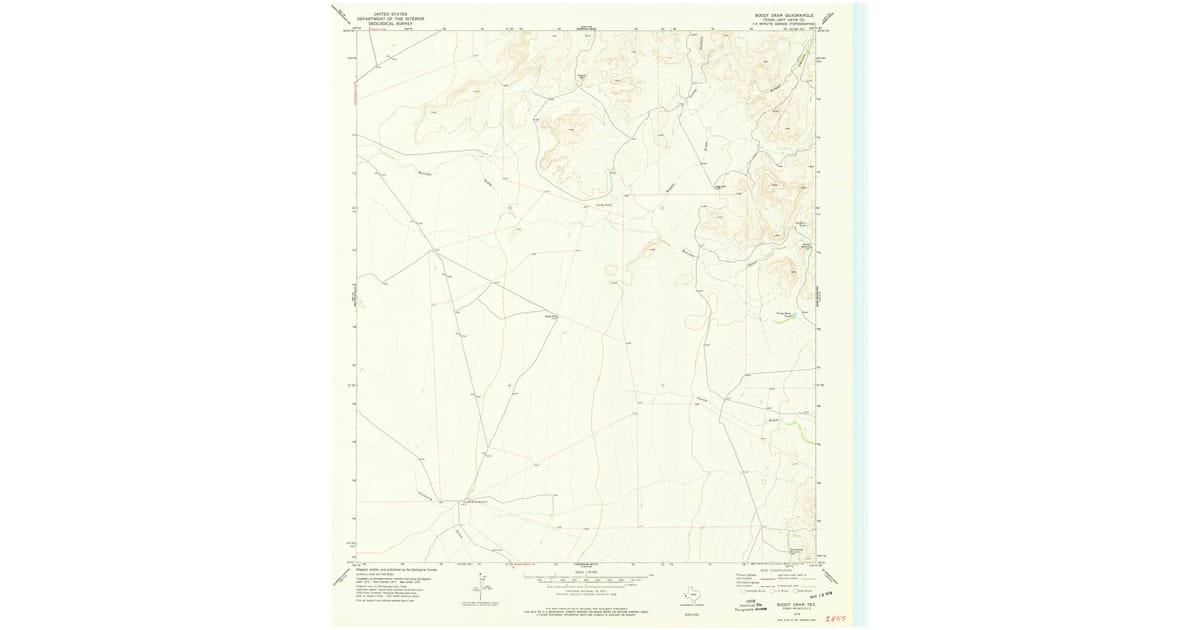 1978 Map of Boggy Draw, Jeff Davis County, TX — High-Res | Pastmaps