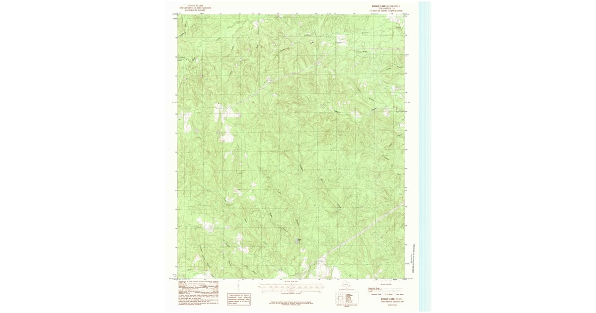1984 Map of Boggy Lake, Tyler County, TX — High-Res | Pastmaps