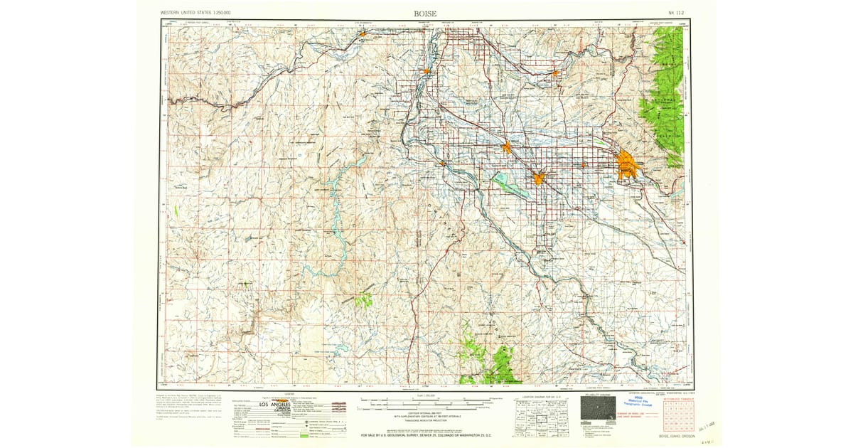1962 Map of Boise, ID — High-Res | Pastmaps