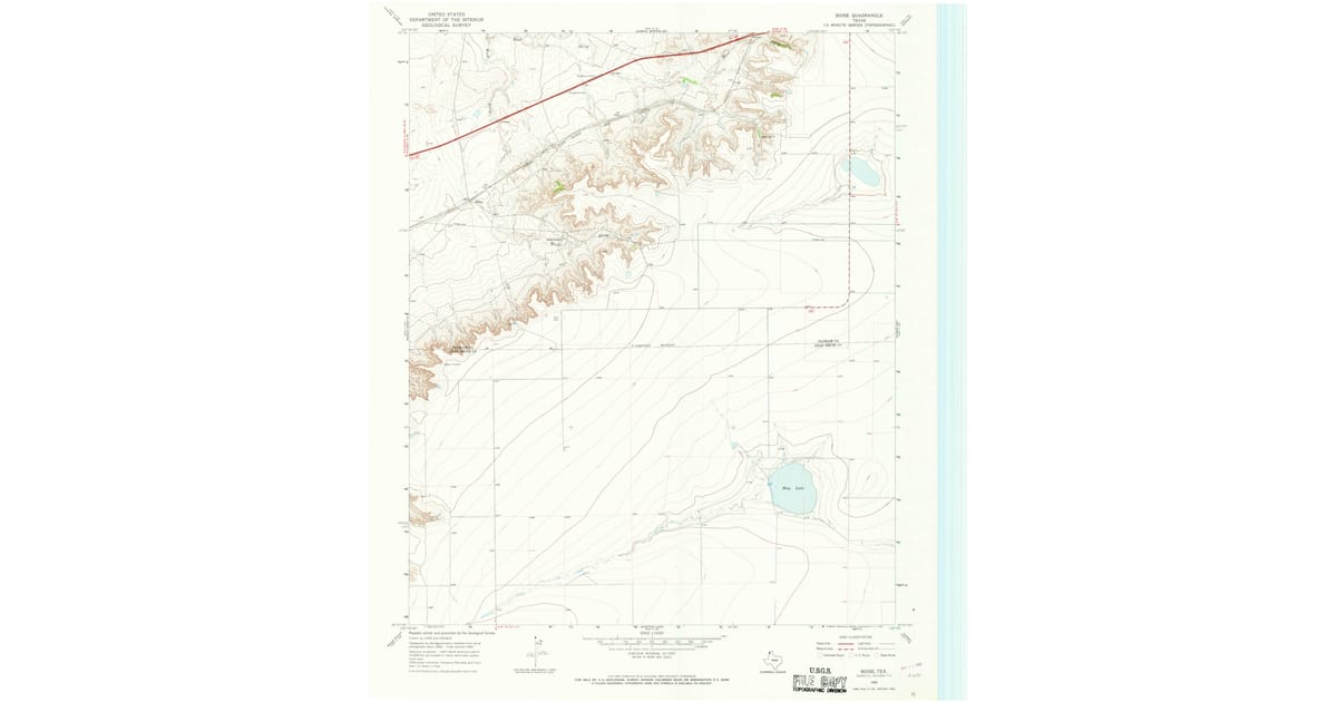 1966 Map of Boise, Oldham County, TX — High-Res | Pastmaps