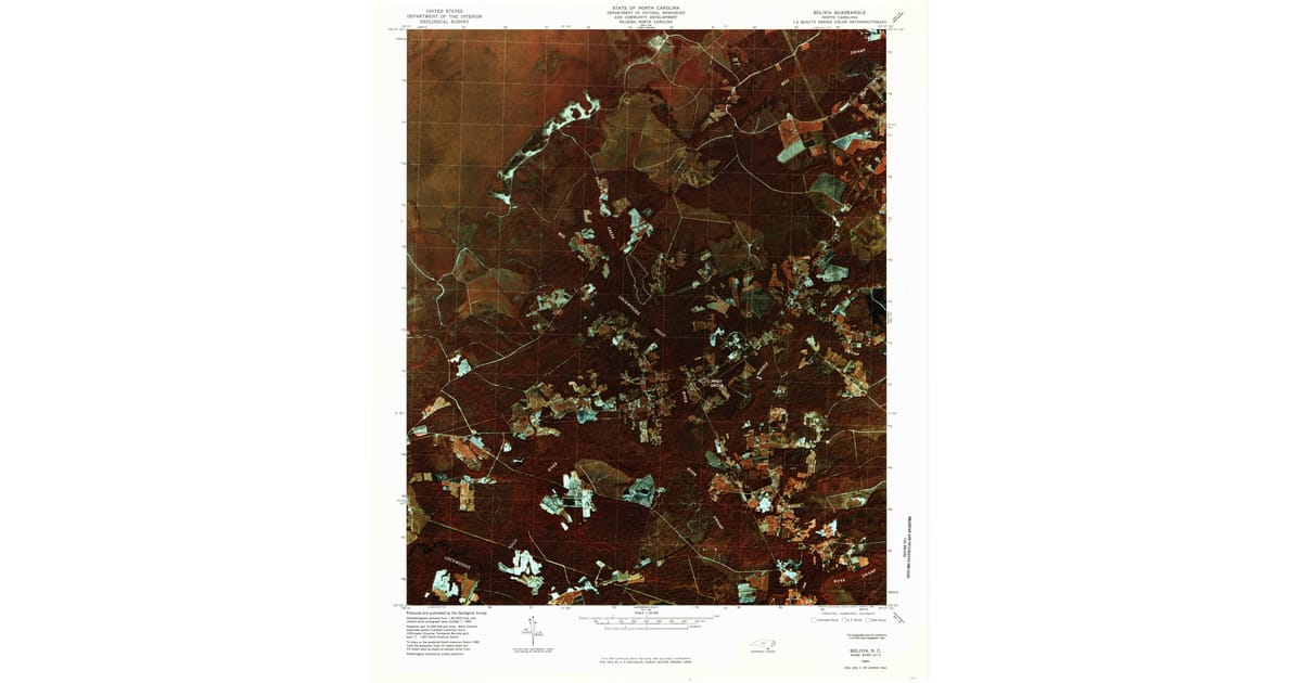 1980s Maps of Half Hell, NC | Pastmaps