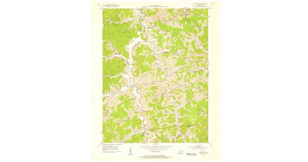 1953 Map of Boltsfork, Boyd County, KY — High-Res | Pastmaps