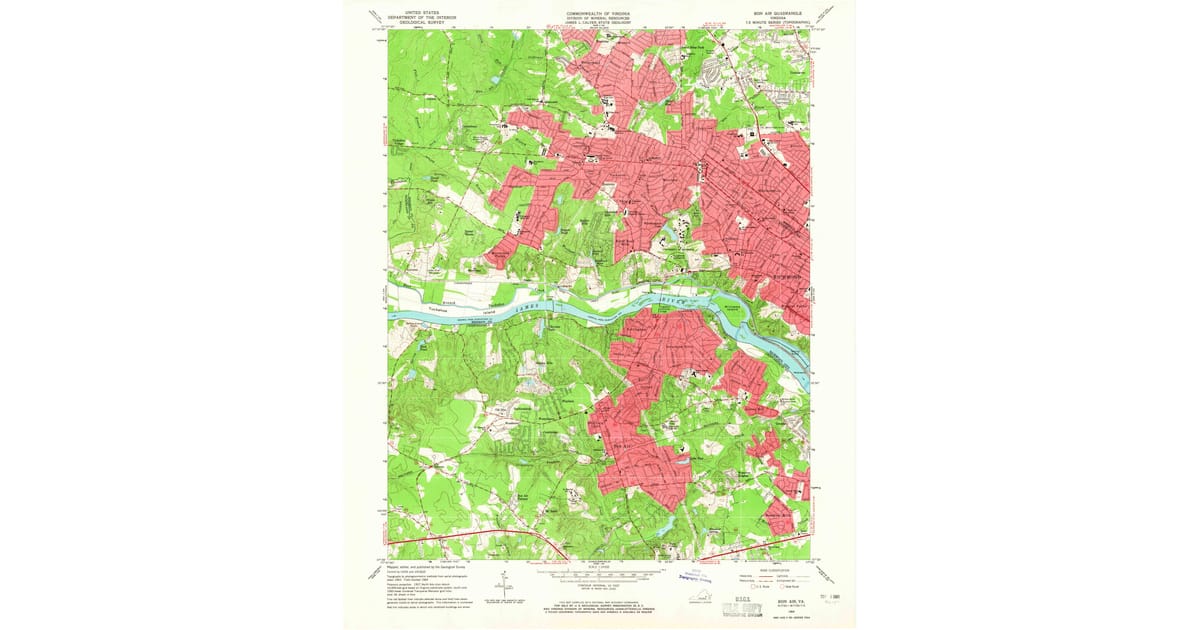 1964 Map of Bon Air, VA — High-Res | Pastmaps