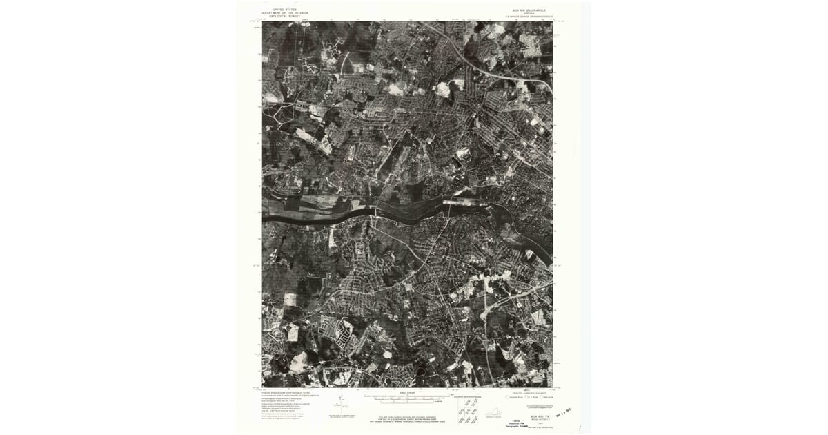 1974 Map of Bon Air, VA — High-Res | Pastmaps
