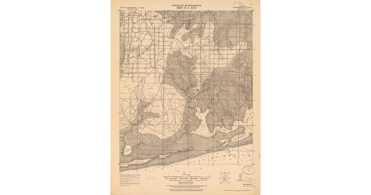1921 Map of Bon Secour, AL — High-Res | Pastmaps