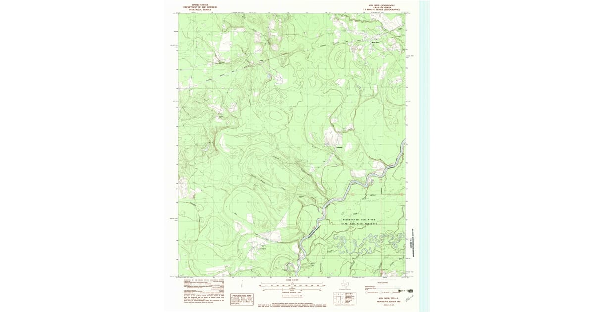 1982 Map of Bon Wier, Newton County, TX — High-Res | Pastmaps