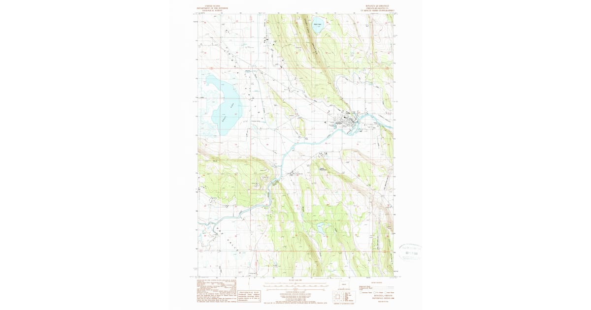 1988 Map of Bonanza, OR — High-Res | Pastmaps