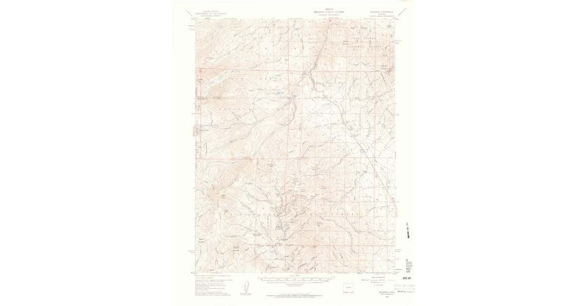 1959 Map of Bonanza, CO — High-Res, 1961 Print #2 | Pastmaps