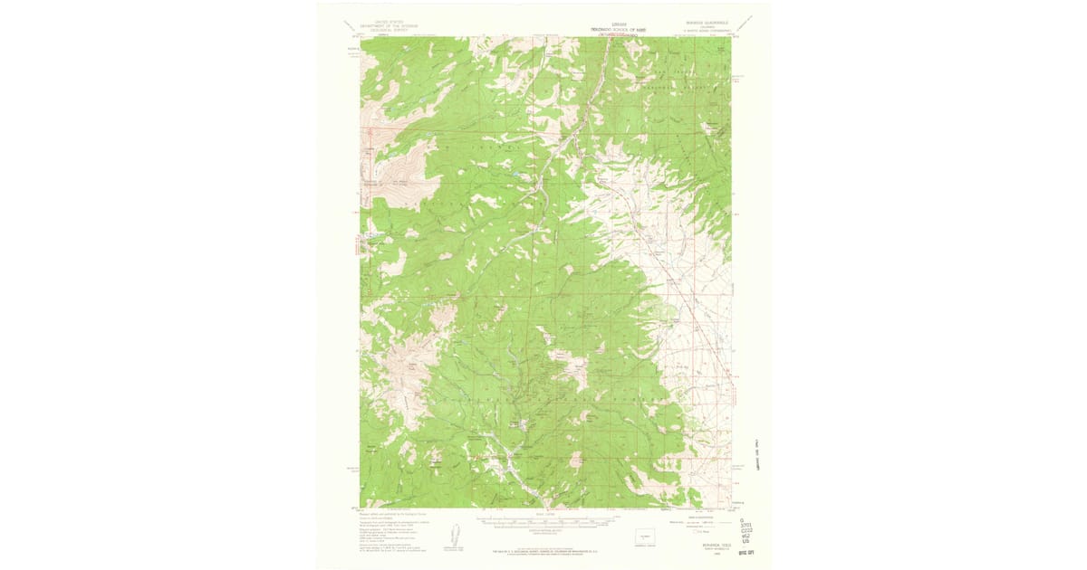 1959 Map of Bonanza, CO — High-Res | Pastmaps