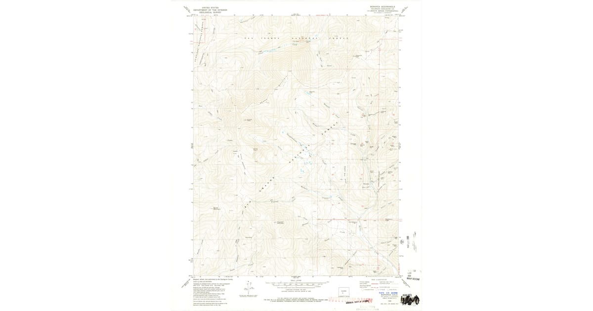 1980 Map of Bonanza, CO — High-Res | Pastmaps