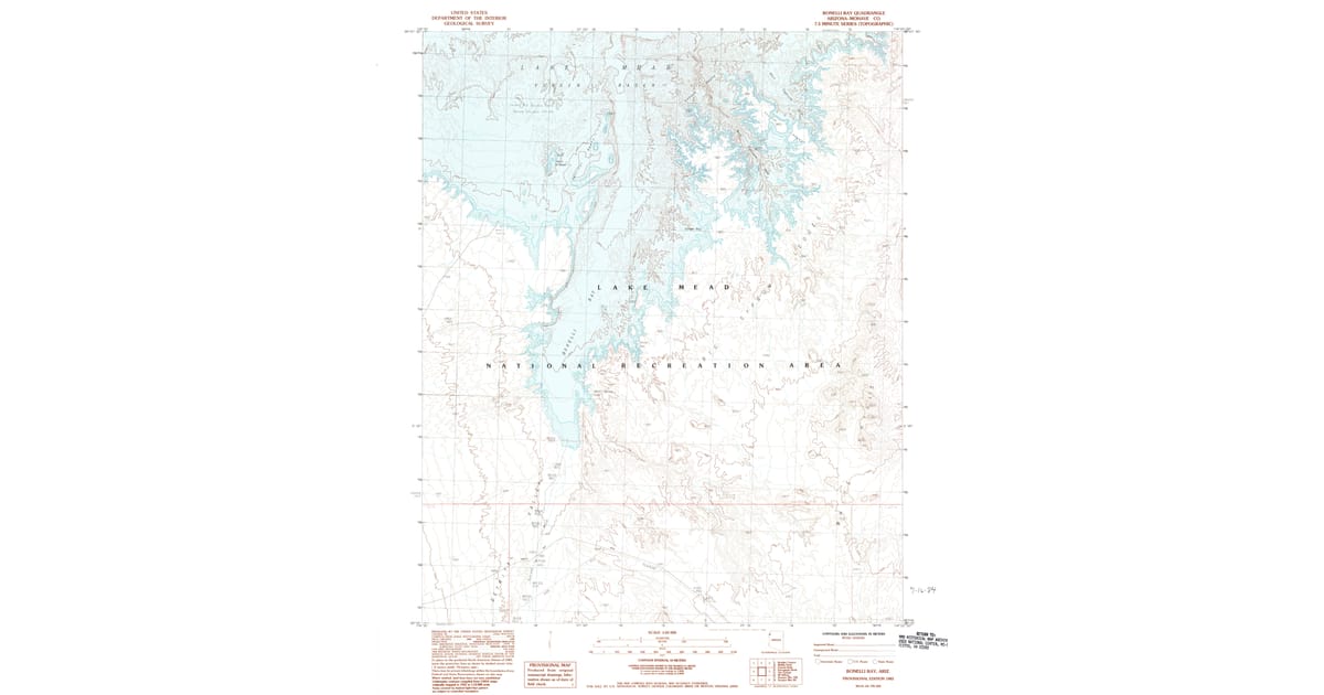1983 Map of Bonelli Bay, Mohave County, AZ — High-Res | Pastmaps