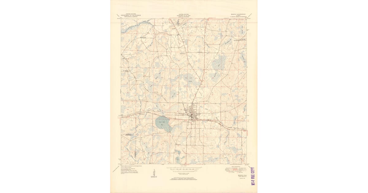 1951 Map of Bonifay, FL — High-Res | Pastmaps