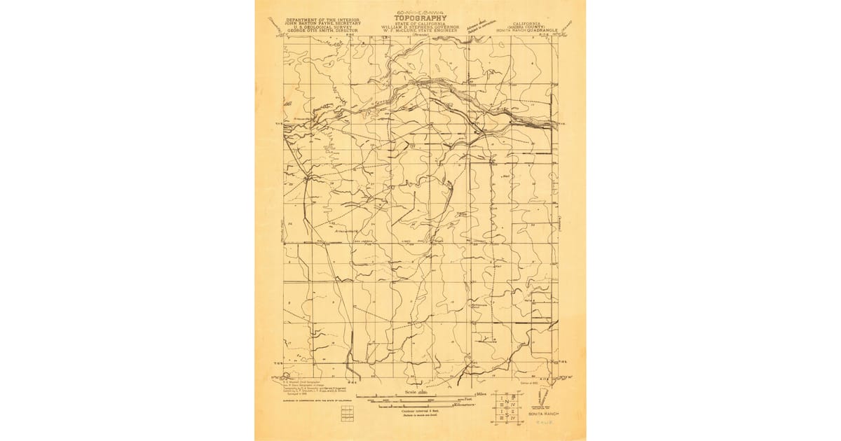 1920 Map of Bonita Ranch, Madera County, CA — High-Res | Pastmaps
