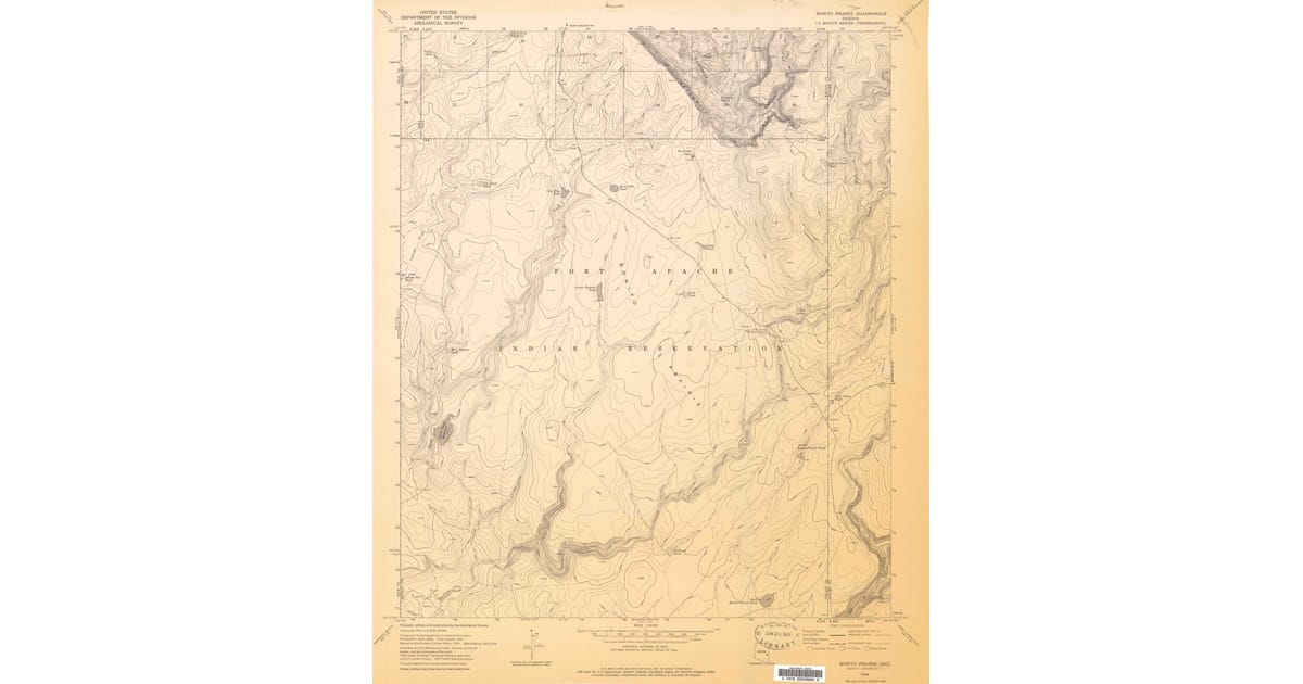 1978 Map of Bonito Prairie, Navajo County, AZ — High-Res | Pastmaps