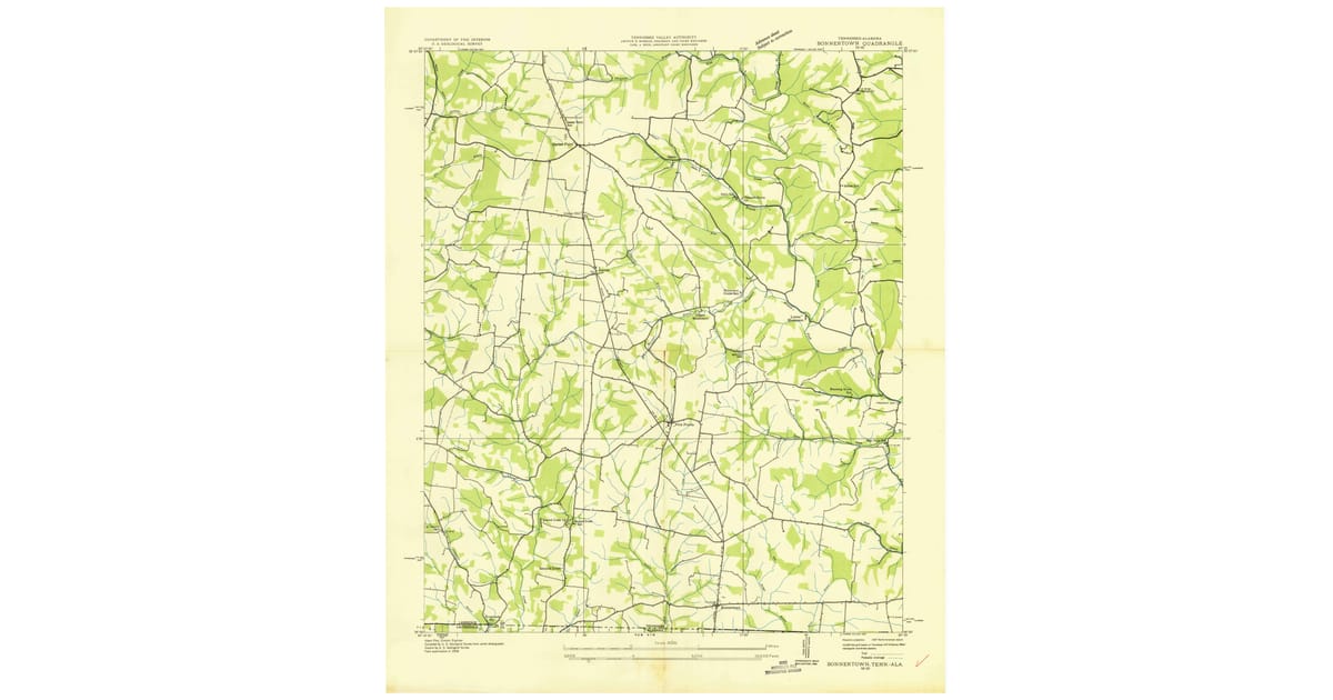 Old Maps of Upper Mockeson, TN for Hiking & Exploration | Pastmaps