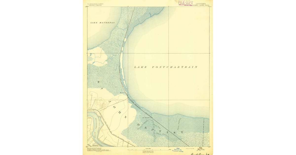 Old Maps of LaPlace, LA for Genealogy | Pastmaps
