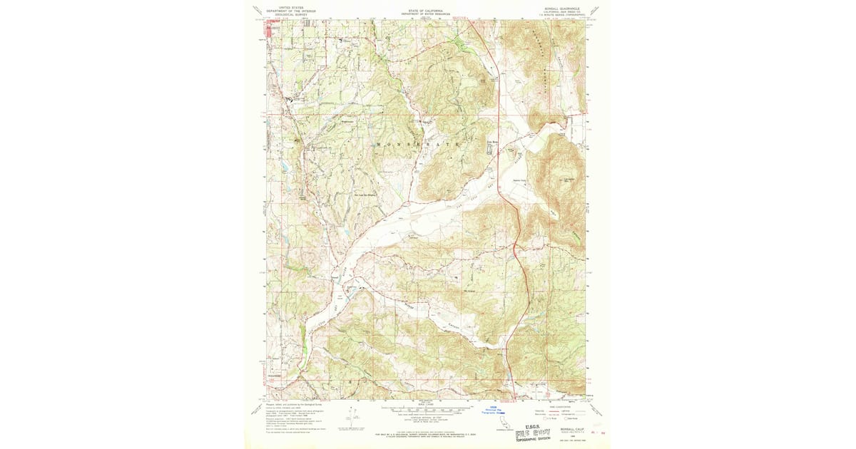 1968 Map of Bonsall, CA — High-Res | Pastmaps