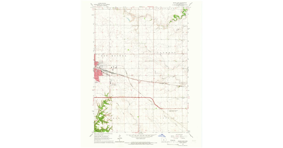 1965 Map of Boone East, Boone County, IA — High-Res | Pastmaps