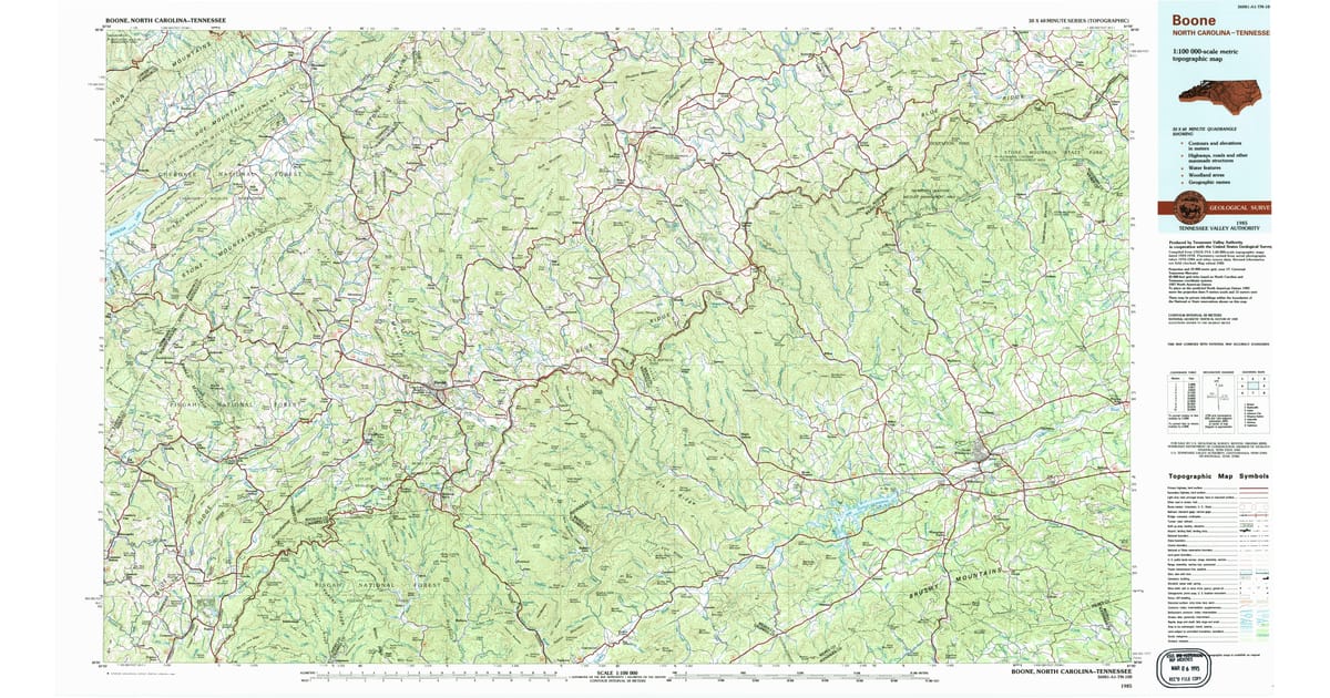 1980s Maps of Sutherland, NC | Pastmaps