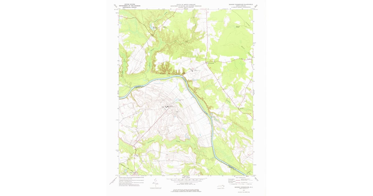 1974 Map of Boones Crossroads, Northampton County, NC — High-Res | Pastmaps
