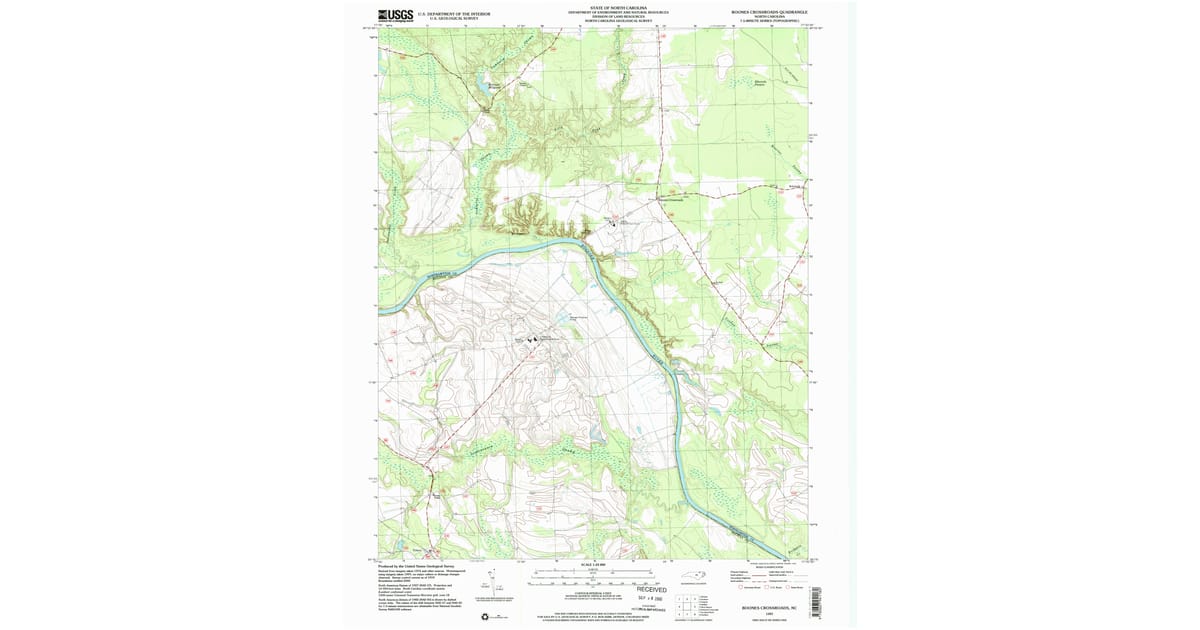 1997 Map of Boones Crossroads, Northampton County, NC — High-Res | Pastmaps