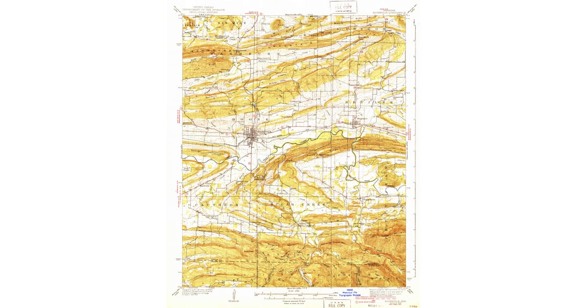 1939 Map of Booneville, AR — High-Res | Pastmaps