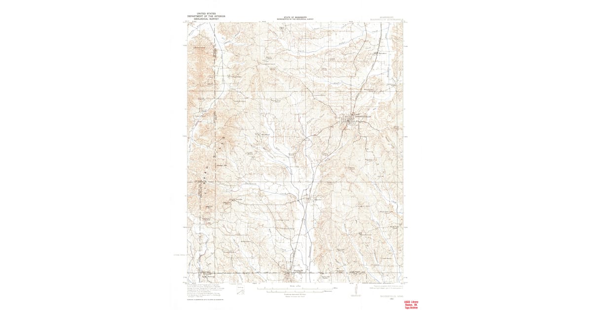 1921 Map of Booneville, MS — High-Res, 1921 Print #2 | Pastmaps