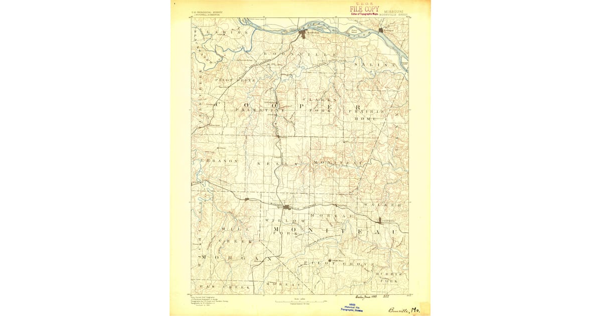 Old Maps of New Lebanon, MO | Pastmaps